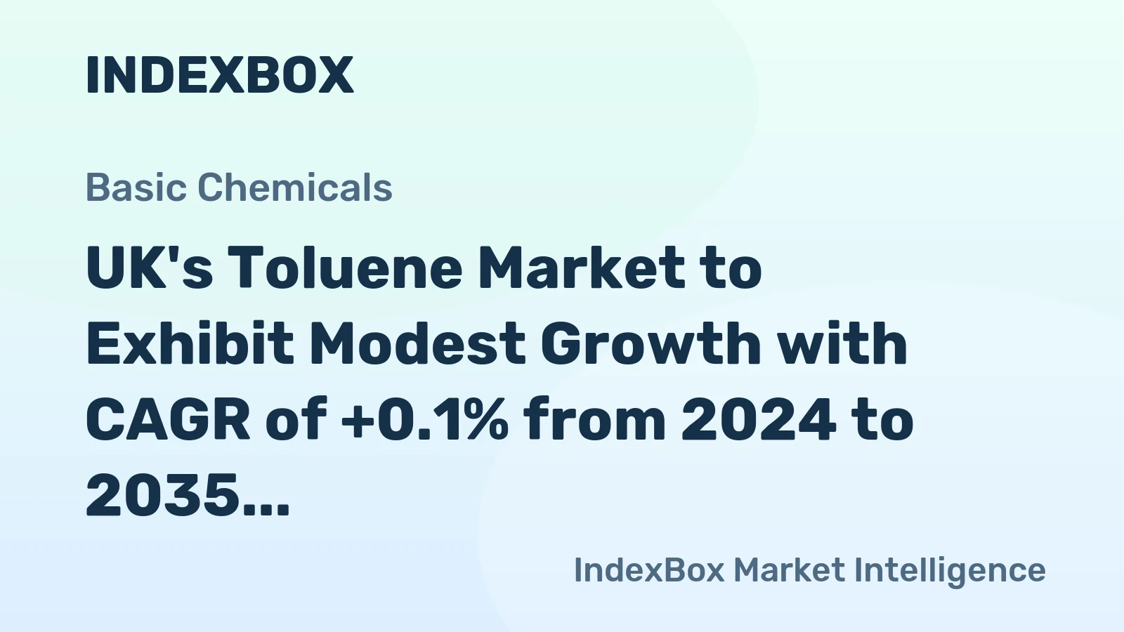 UK's Toluene Market to Exhibit Modest Growth with CAGR of +0.1% from 2024 to 2035