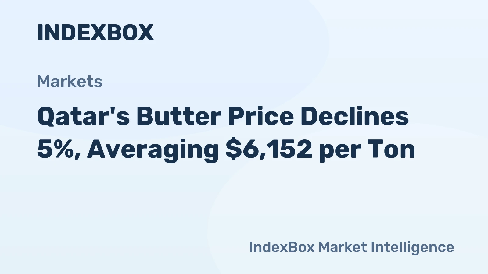 Qatar's Butter Price Declines 5%, Averaging $6,152 per Ton