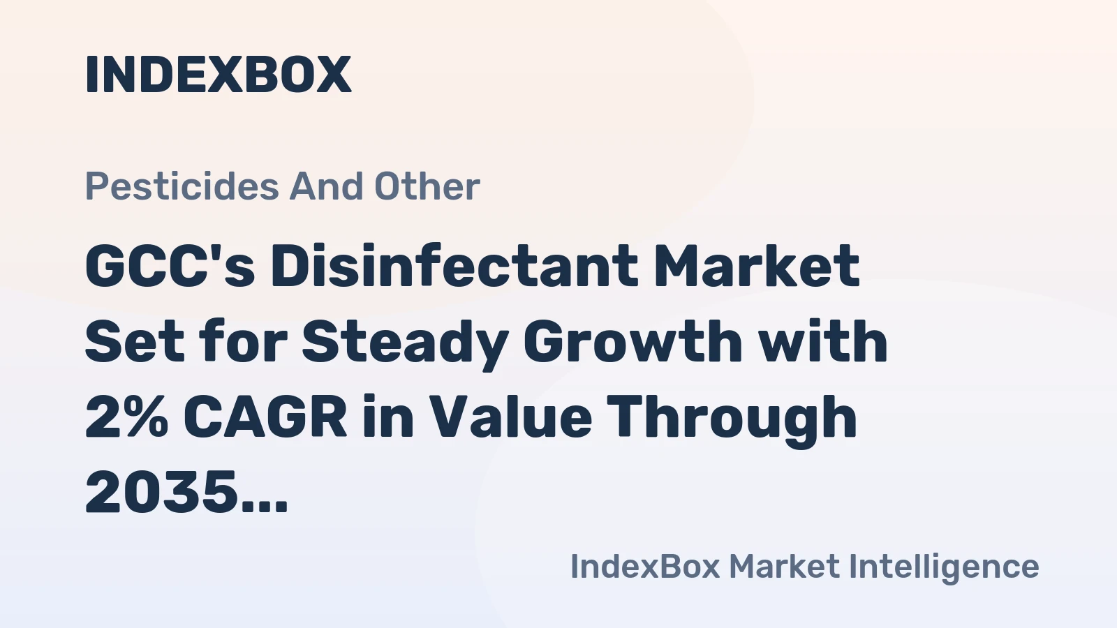 GCC's Disinfectant Market Set for Steady Growth with 2% CAGR in Value Through 2035