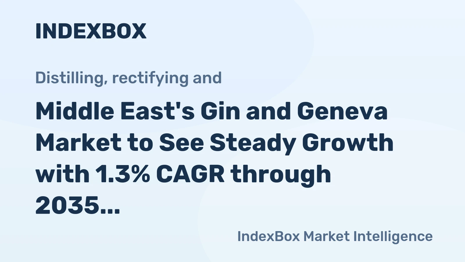 Middle East's Gin and Geneva Market to See Steady Growth with 1.3% CAGR through 2035