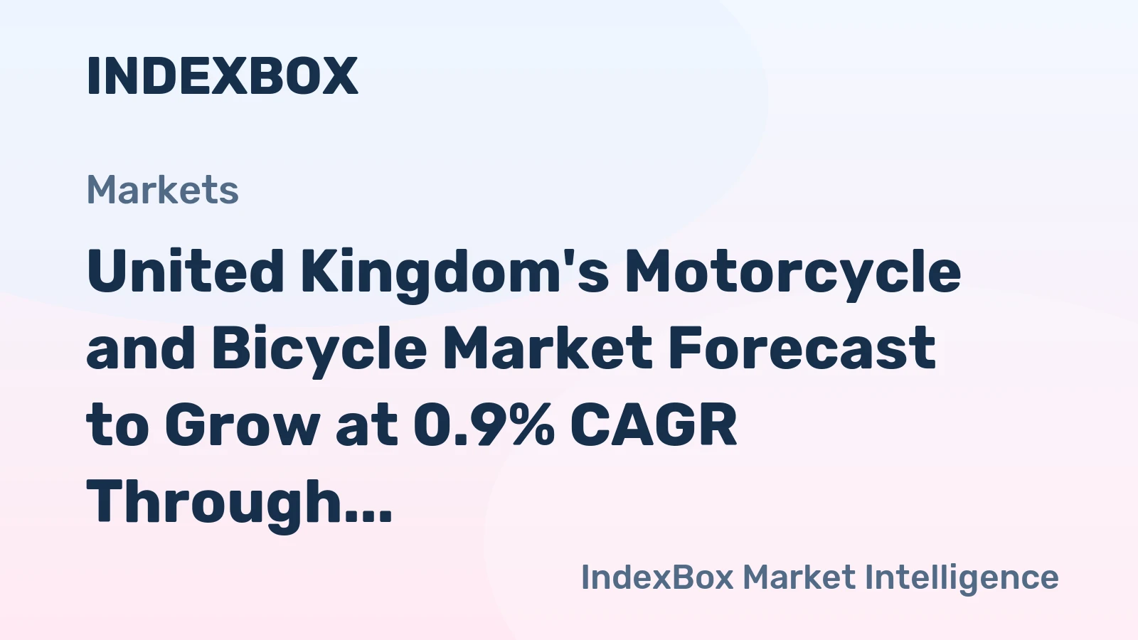 United Kingdom's Motorcycle and Bicycle Market Forecast to Grow at 0.9% CAGR Through 2035