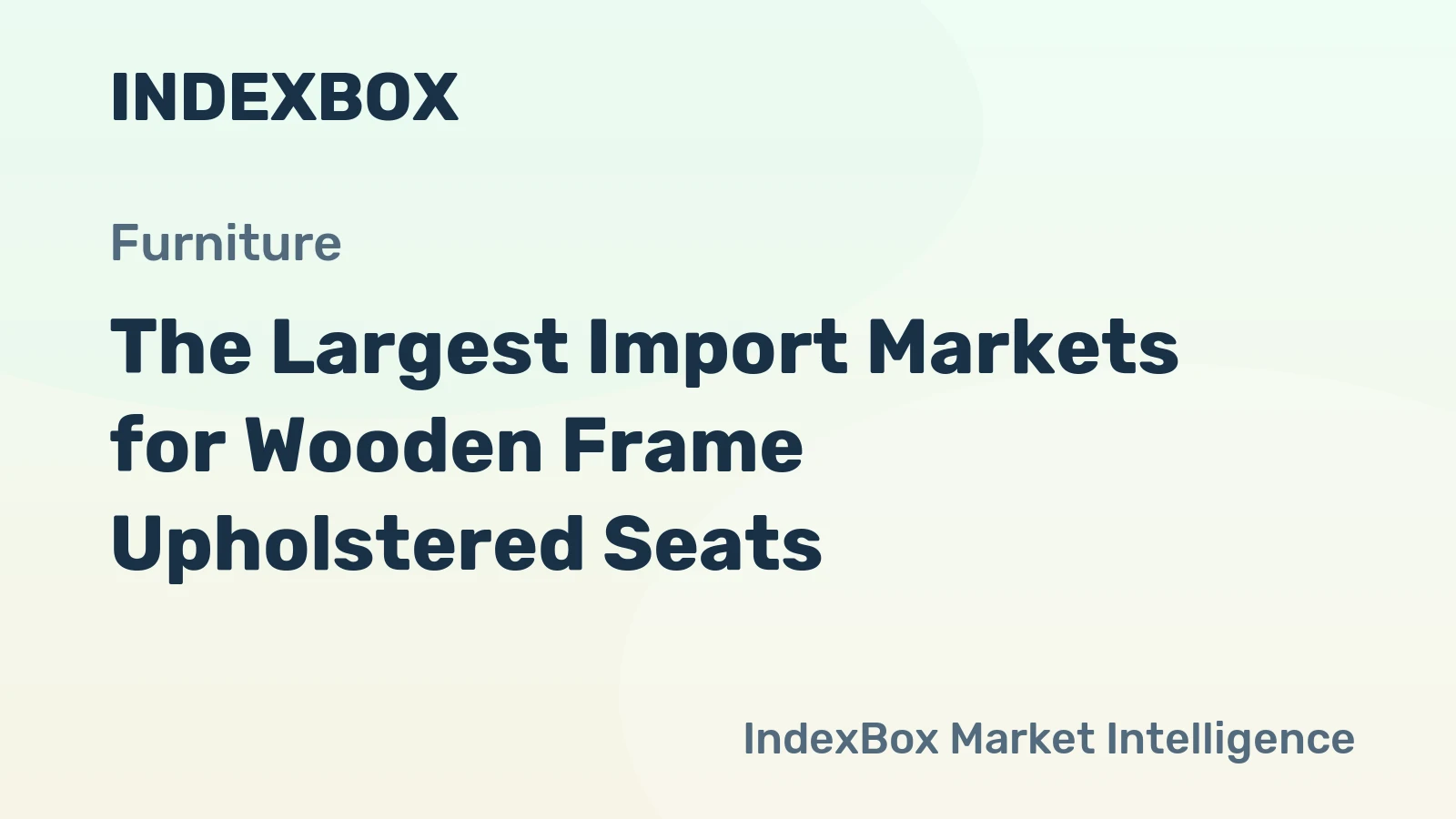 The Largest Import Markets for Wooden Frame Upholstered Seats