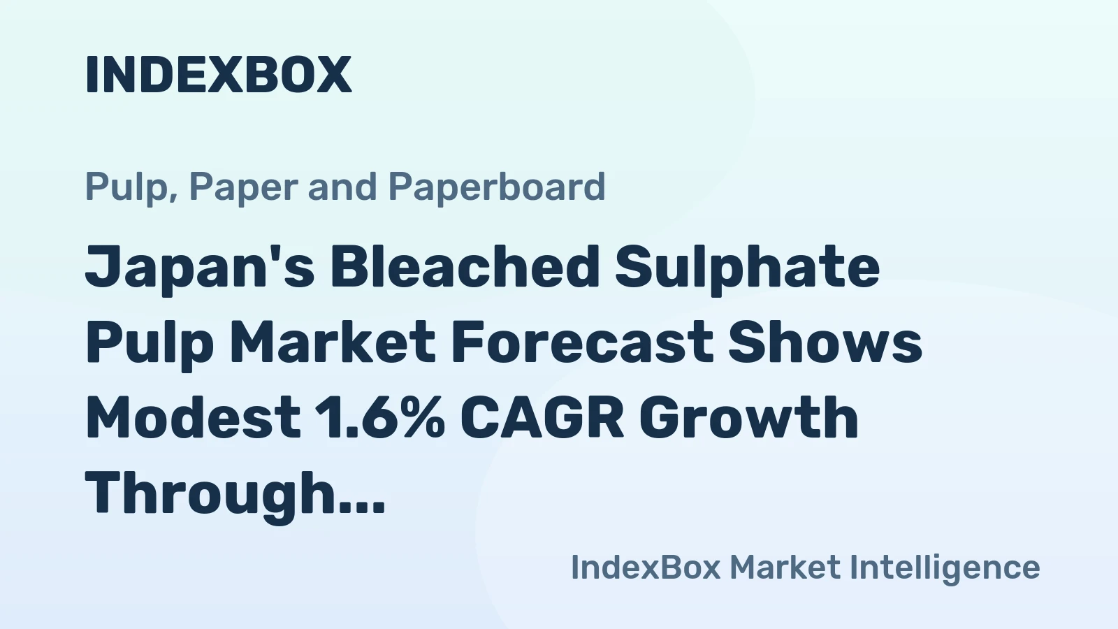 Japan's Bleached Sulphate Pulp Market Forecast Shows Modest 1.6% CAGR Growth Through 2035