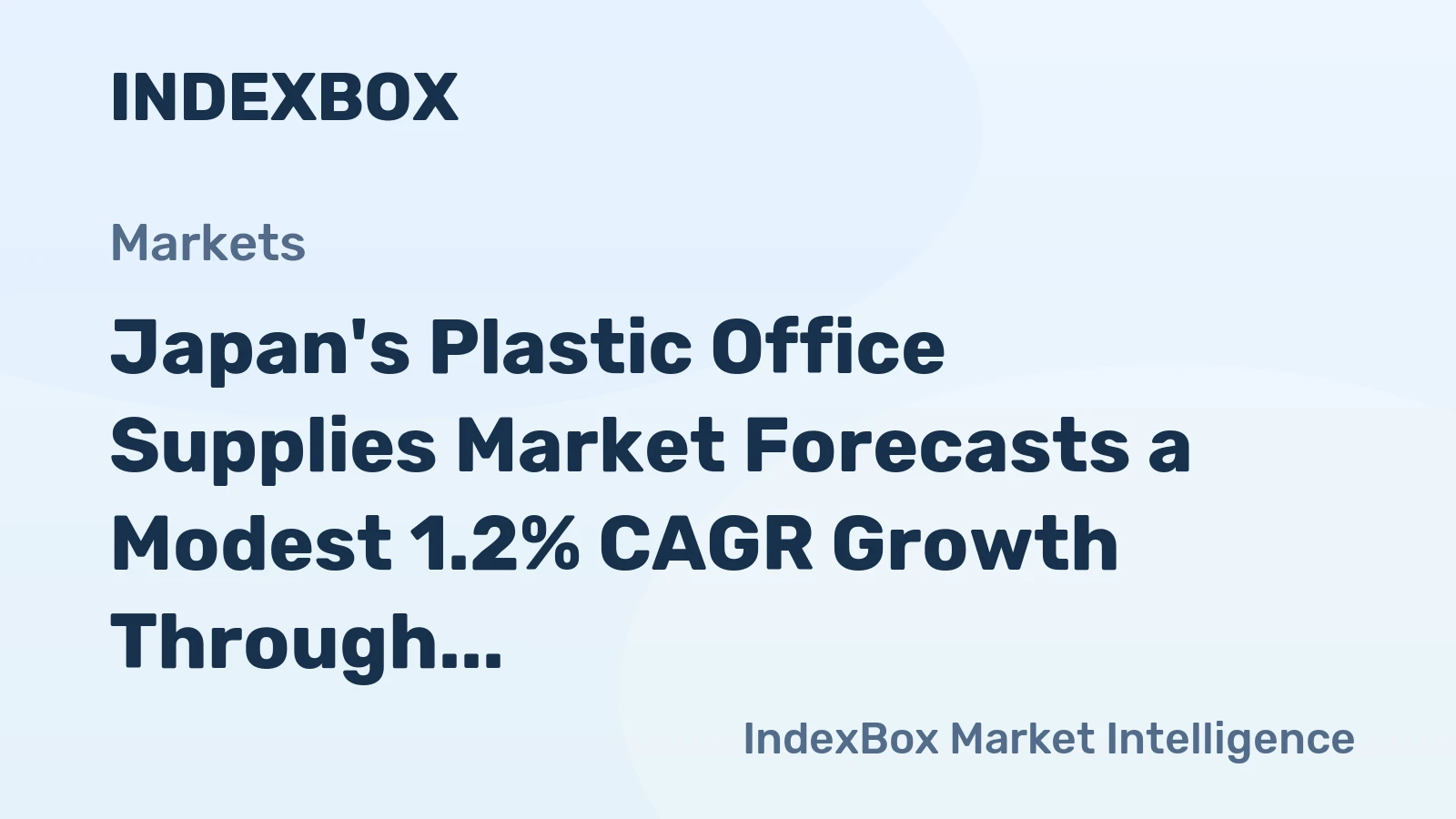 Japan's Plastic Office Supplies Market Forecasts a Modest 1.2% CAGR Growth Through 2035