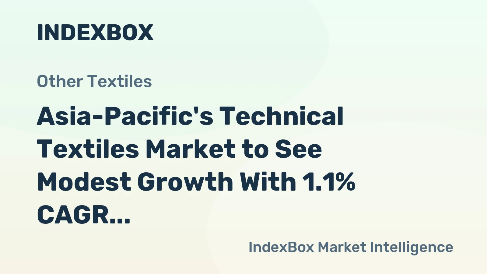 Asia-Pacific's Technical Textiles Market to See Modest Growth With 1.1% CAGR Through 2035