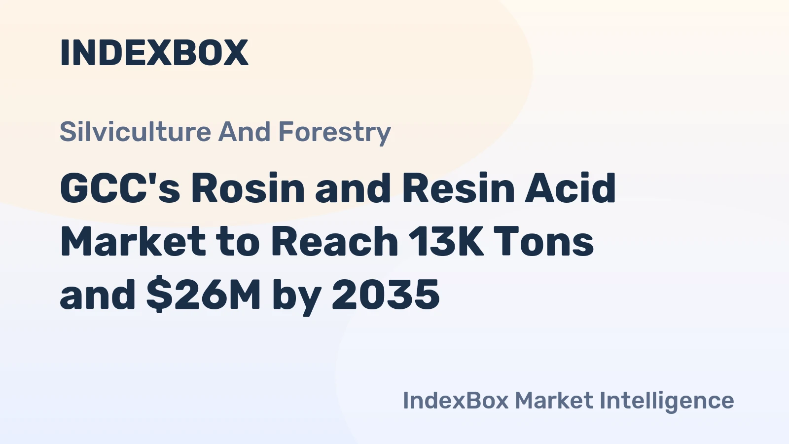GCC's Rosin and Resin Acid Market to Reach 13K Tons and $26M by 2035