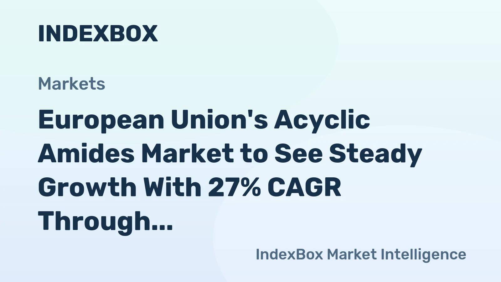 European Union's Acyclic Amides Market to See Steady Growth With 27% CAGR Through 2035