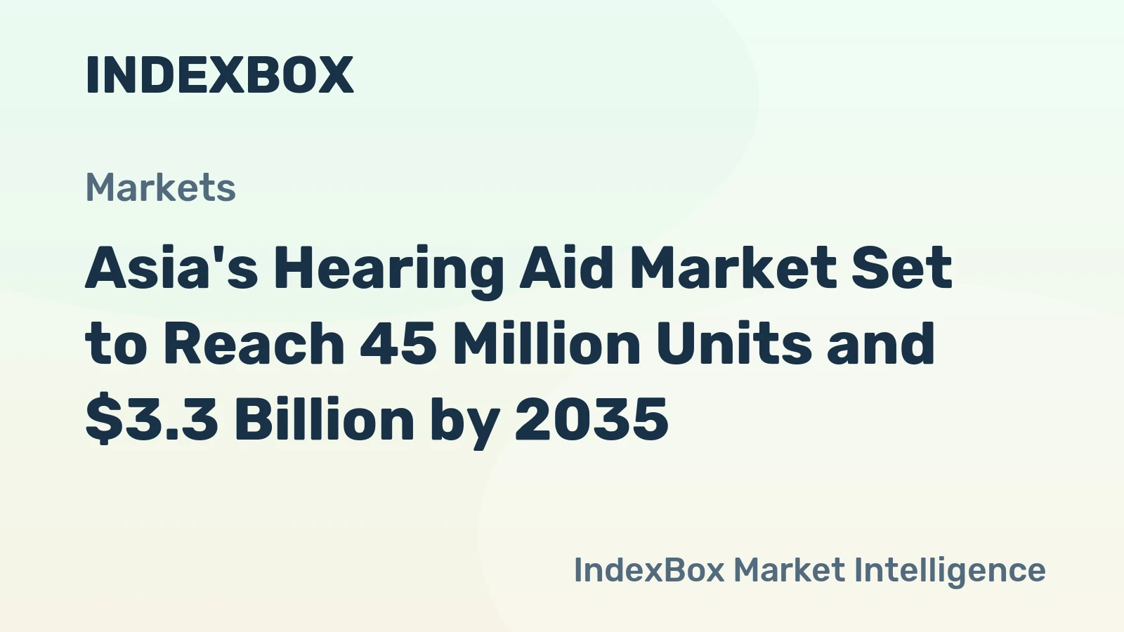 Asia's Hearing Aid Market Set to Reach 45 Million Units and $3.3 Billion by 2035
