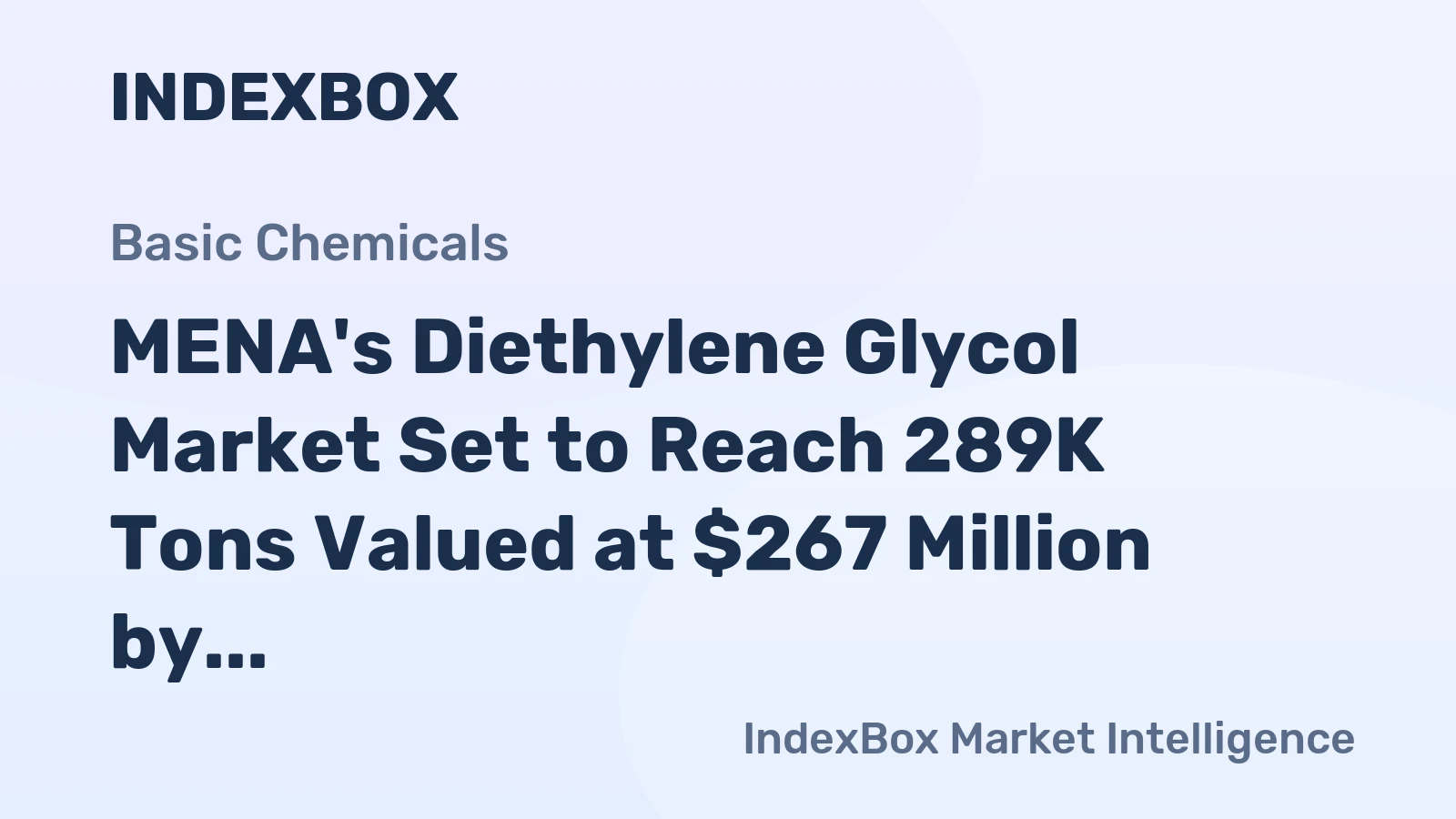 MENA's Diethylene Glycol Market Set to Reach 289K Tons Valued at $267 Million by 2035