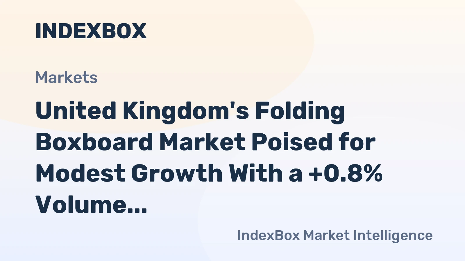 United Kingdom's Folding Boxboard Market Poised for Modest Growth With a +0.8% Volume CAGR Through 2035