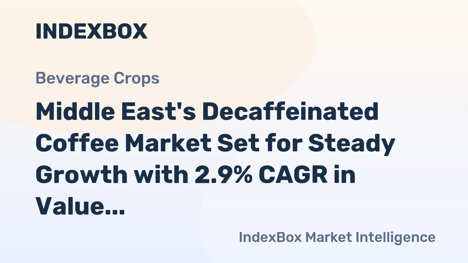 Middle East's Decaffeinated Coffee Market Set for Steady Growth with 2.9% CAGR in Value Through 2035