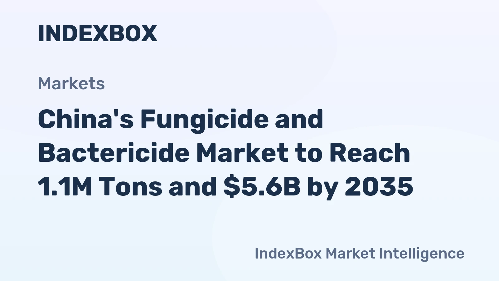 China's Fungicide and Bactericide Market to Reach 1.1M Tons and $5.6B by 2035