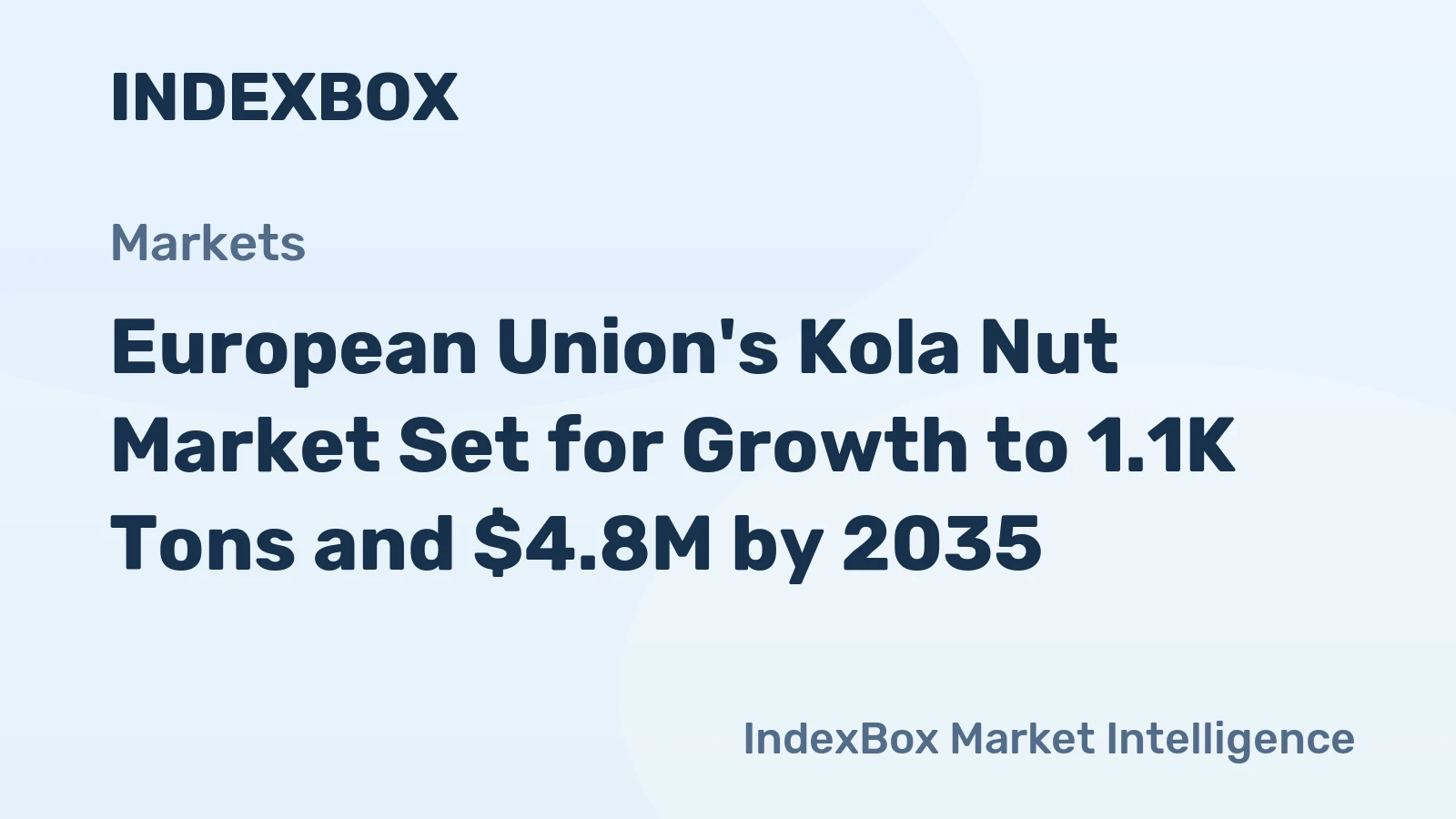 European Union's Kola Nut Market Set for Growth to 1.1K Tons and $4.8M by 2035