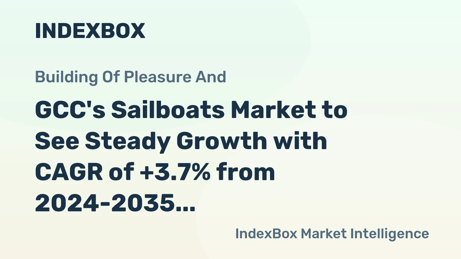 GCC's Sailboats Market to See Steady Growth with CAGR of +3.7% from 2024-2035