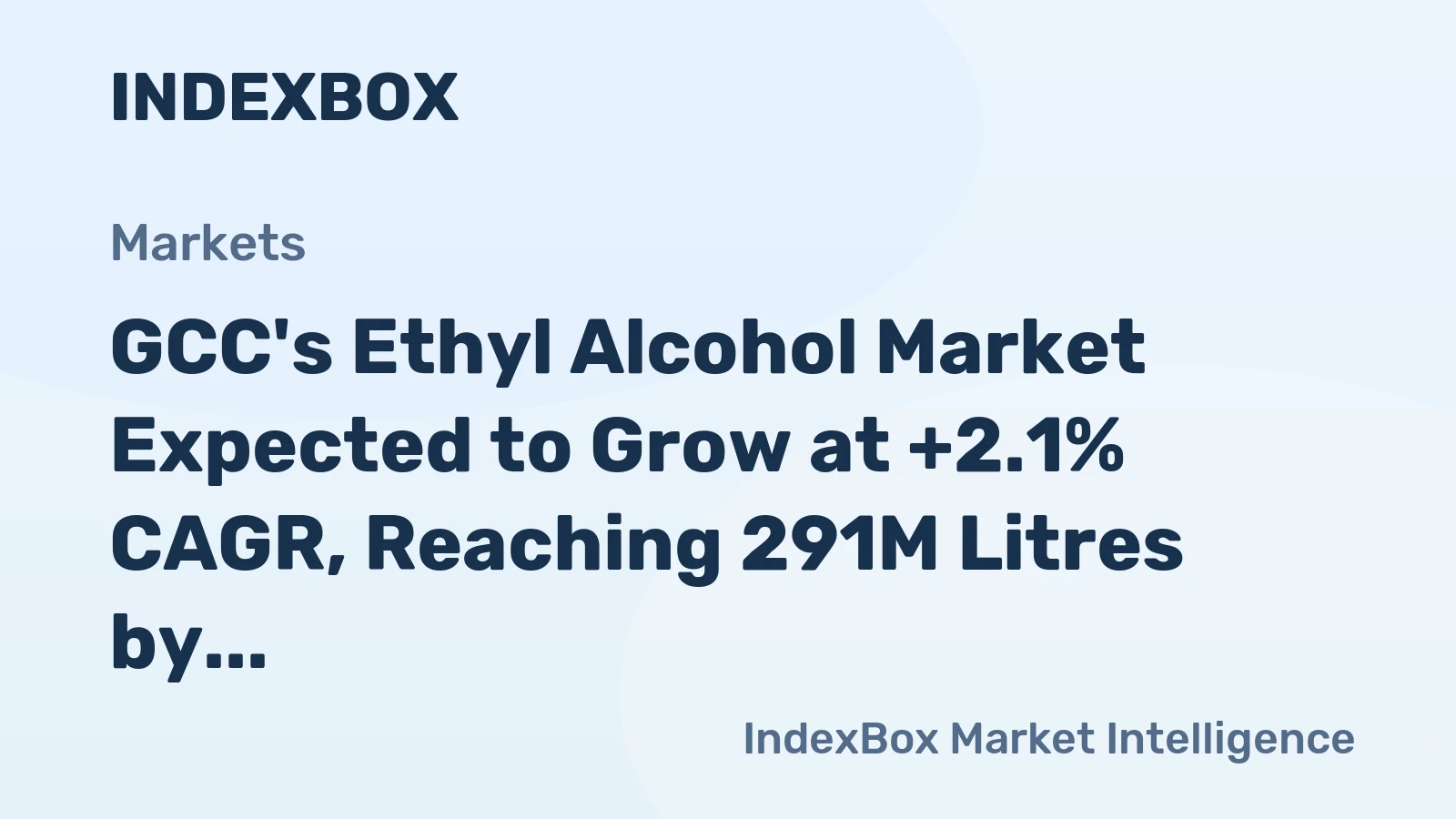 GCC's Ethyl Alcohol Market Expected to Grow at +2.1% CAGR, Reaching 291M Litres by 2035