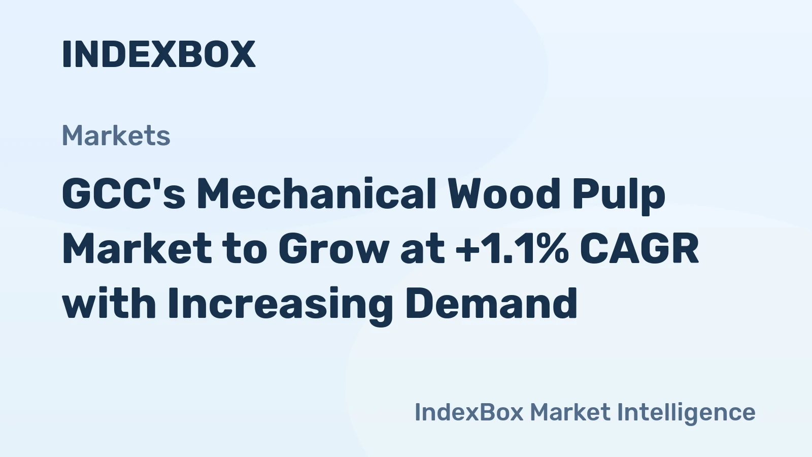 GCC's Mechanical Wood Pulp Market to Grow at +1.1% CAGR with Increasing Demand