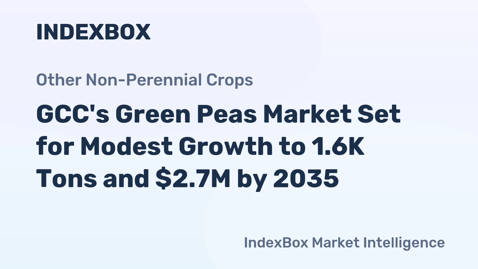 GCC's Green Peas Market Set for Modest Growth to 1.6K Tons and $2.7M by 2035