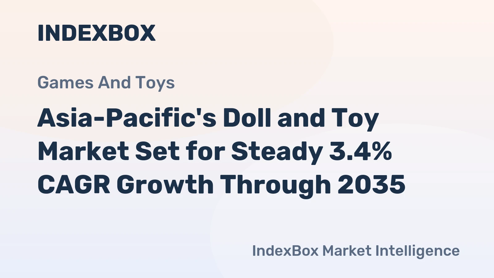 Asia-Pacific's Doll and Toy Market Set for Steady 3.4% CAGR Growth Through 2035