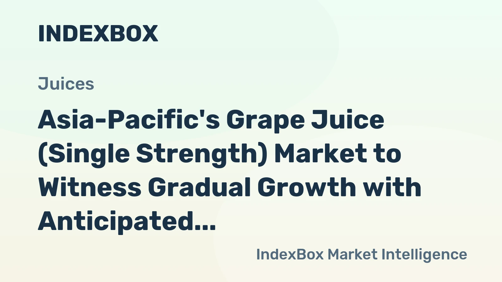 Asia-Pacific's Grape Juice (Single Strength) Market to Witness Gradual Growth with Anticipated CAGR of +1.6% from 2024 to 2035
