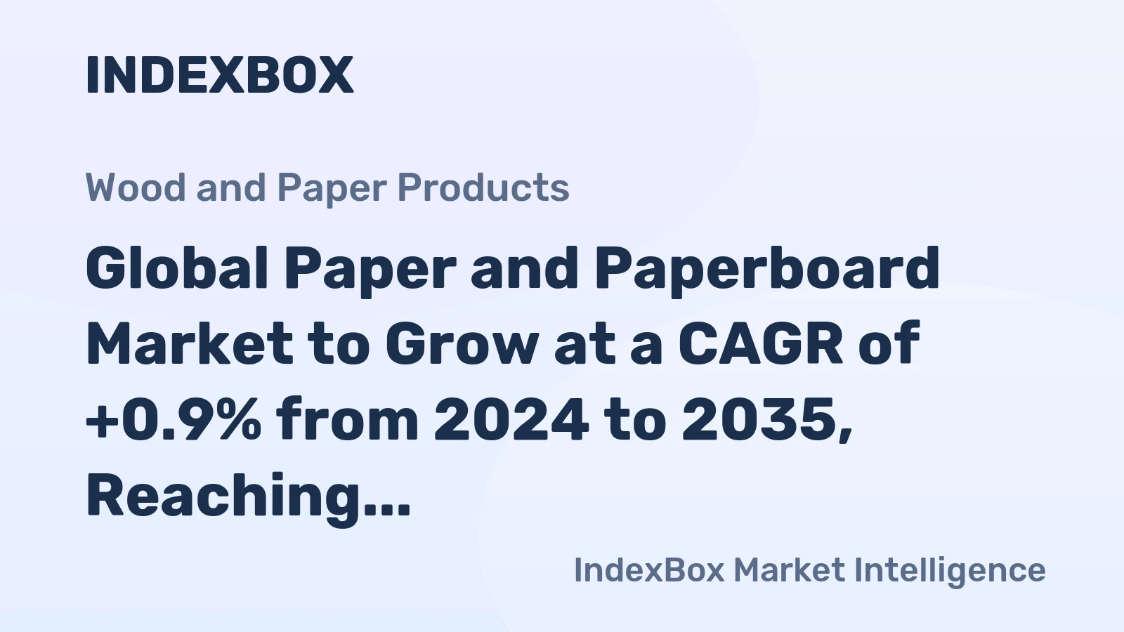Global Paper and Paperboard Market to Grow at a CAGR of +0.9% from 2024 to 2035, Reaching 519M Tons