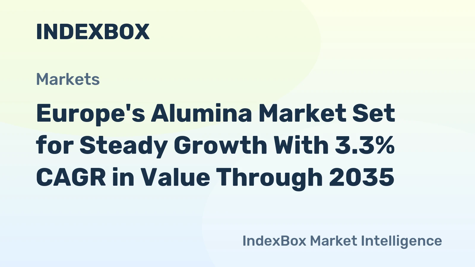 Europe's Alumina Market Set for Steady Growth With 3.3% CAGR in Value Through 2035