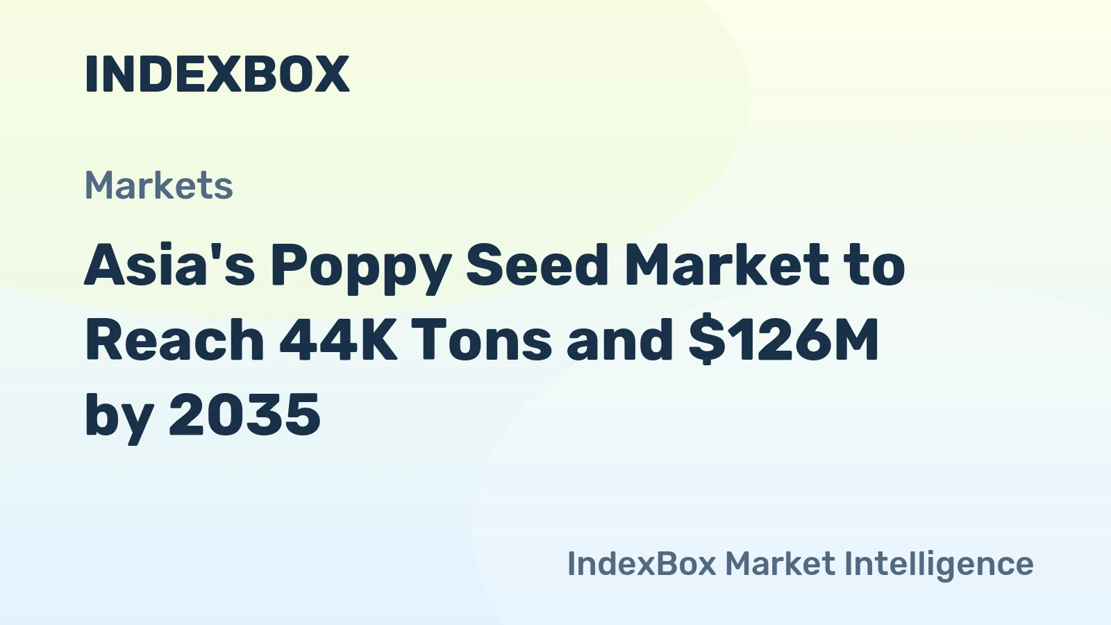 Asia's Poppy Seed Market to Reach 44K Tons and $126M by 2035