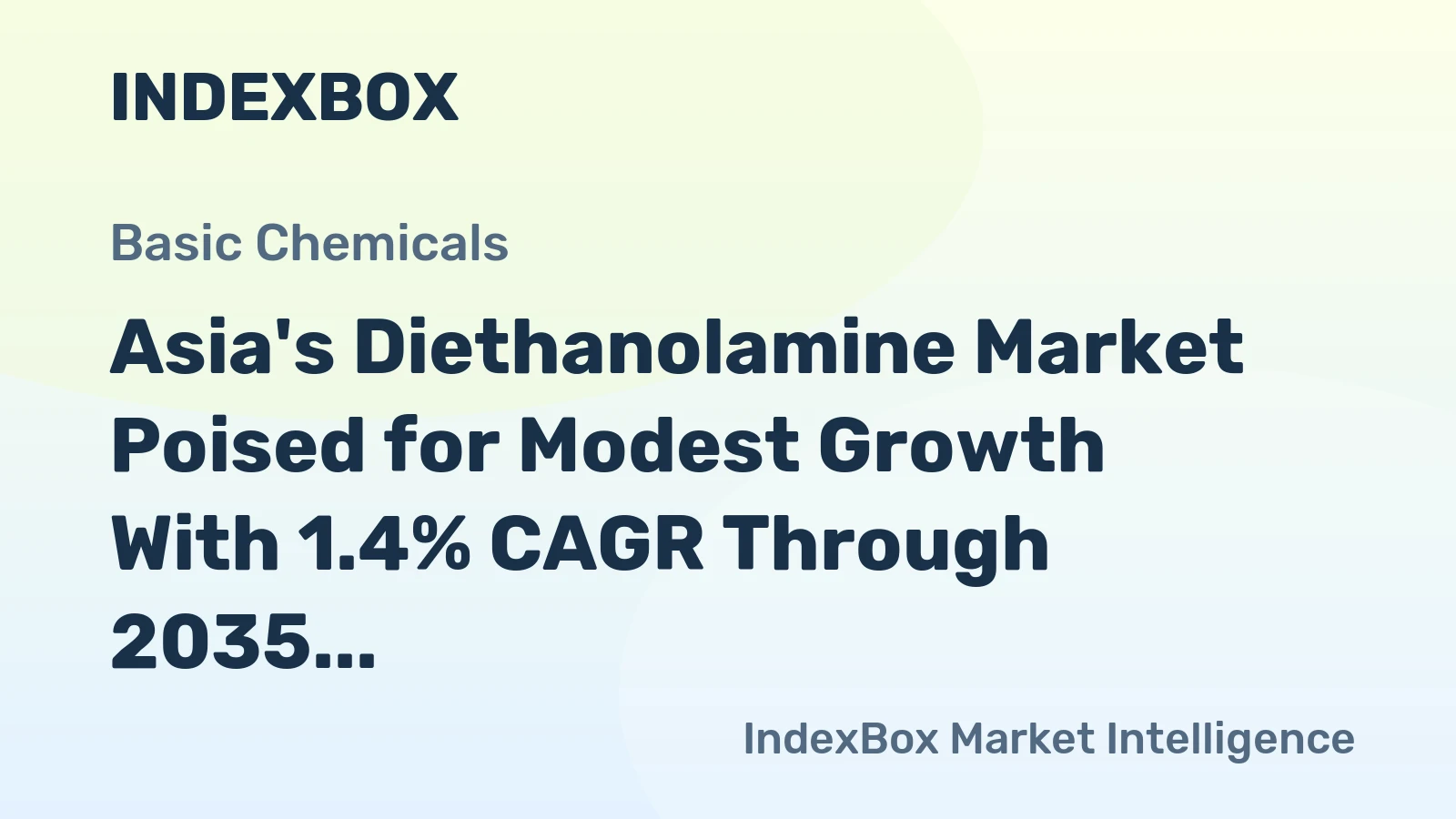 Asia's Diethanolamine Market Poised for Modest Growth With 1.4% CAGR Through 2035