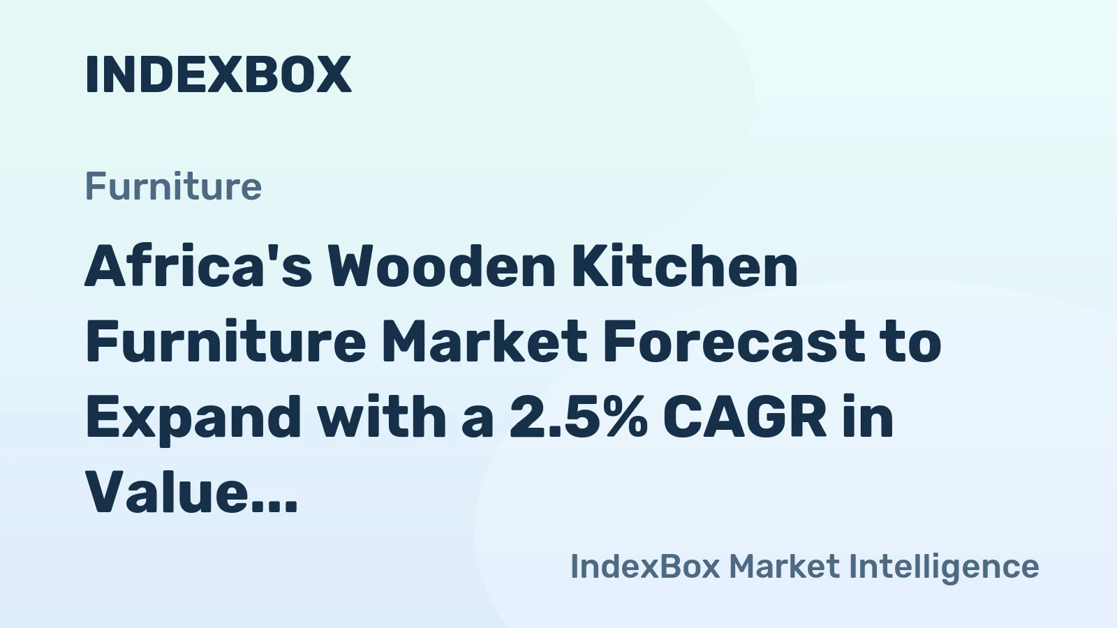 Africa's Wooden Kitchen Furniture Market Forecast to Expand with a 2.5% CAGR in Value Through 2035