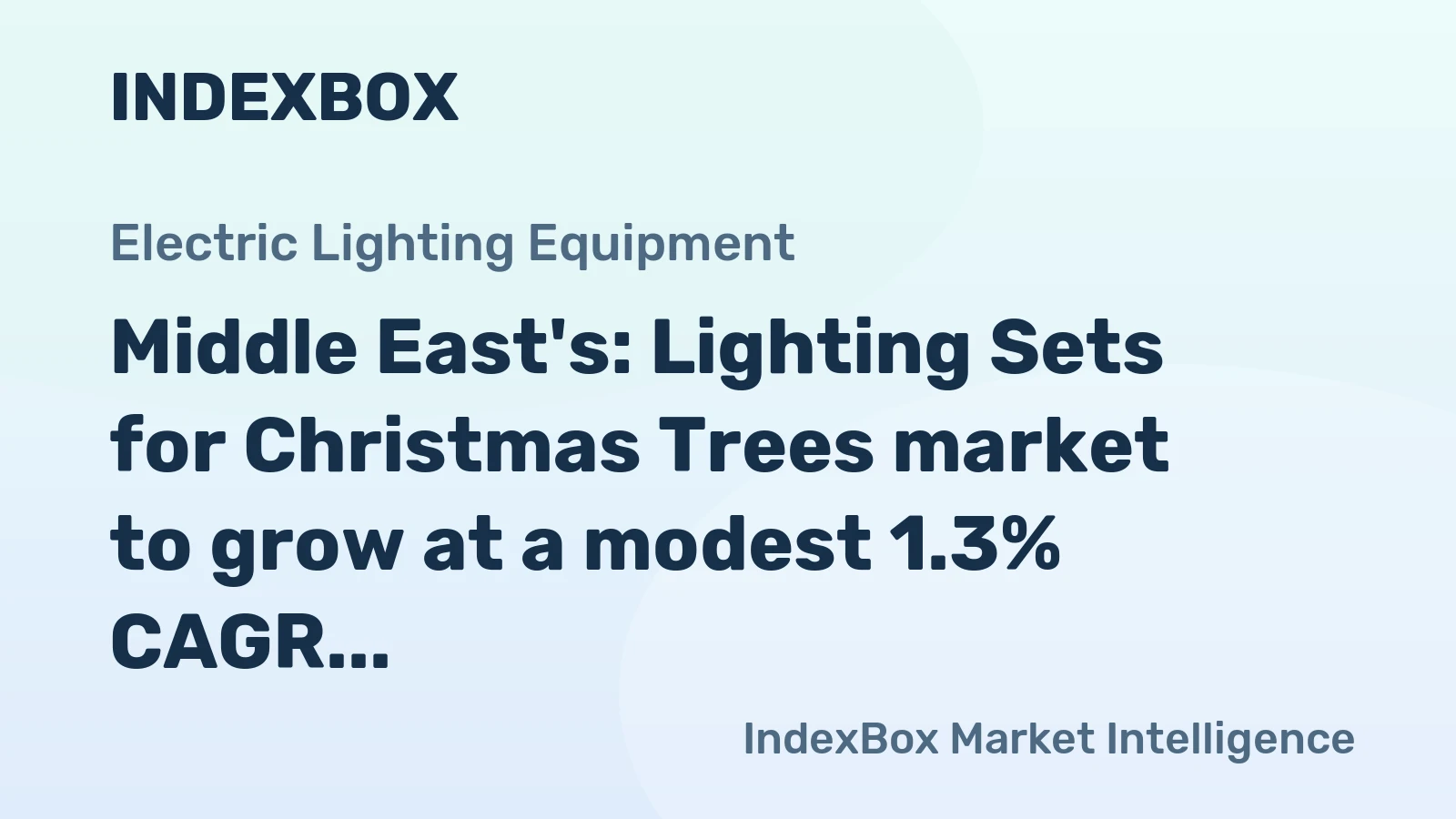 Middle East's: Lighting Sets for Christmas Trees market to grow at a modest 1.3% CAGR, reaching 5.3M units by 2035.