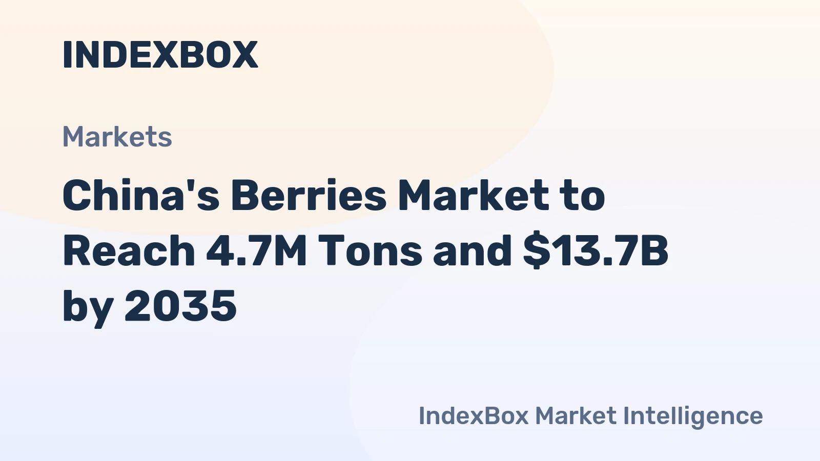 China's Berries Market to Reach 4.7M Tons and $13.7B by 2035