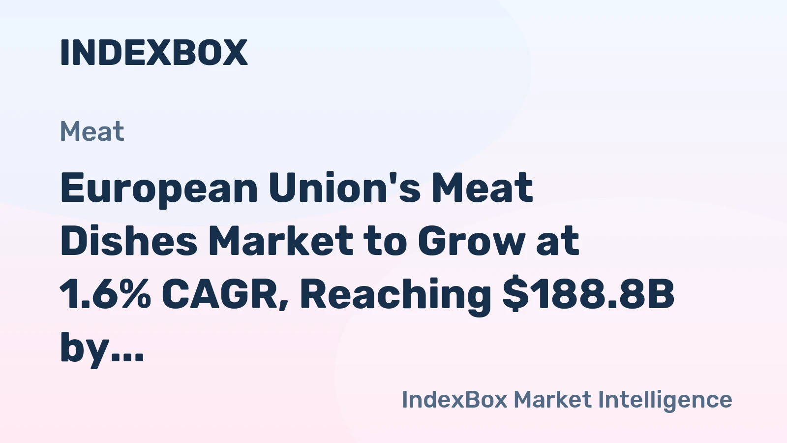 European Union's Meat Dishes Market to Grow at 1.6% CAGR, Reaching $188.8B by 2035