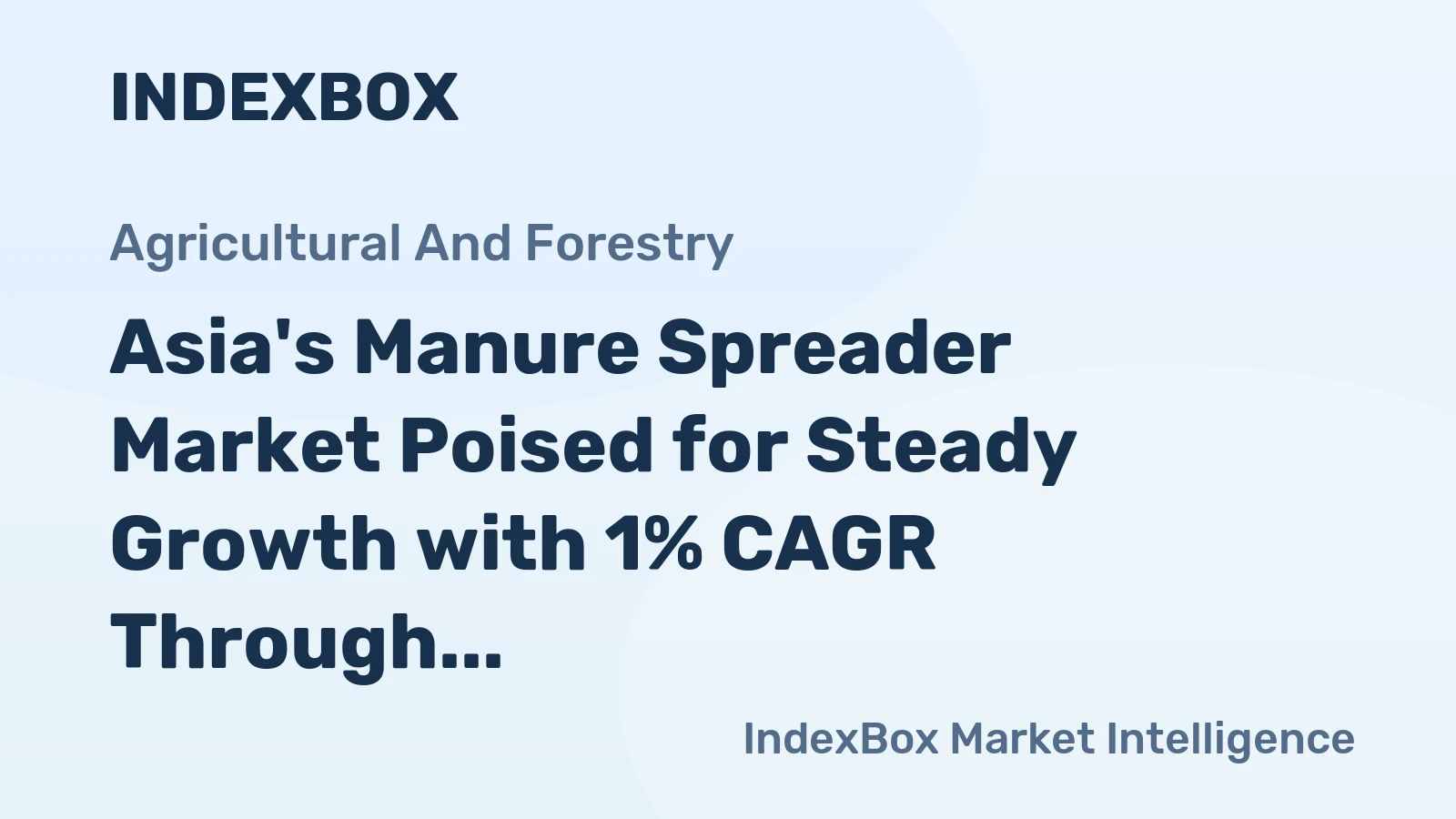 Asia's Manure Spreader Market Poised for Steady Growth with 1% CAGR Through 2035