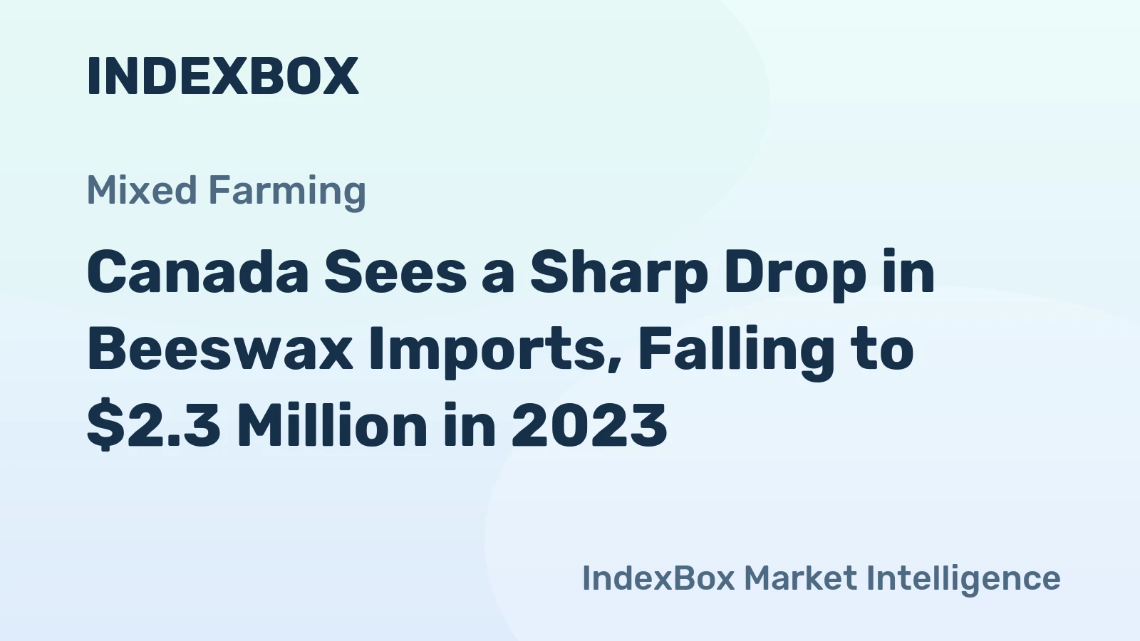 Canada Sees a Sharp Drop in Beeswax Imports, Falling to $2.3 Million in 2023