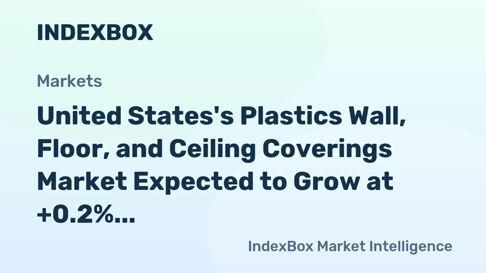 United States's Plastics Wall, Floor, and Ceiling Coverings Market Expected to Grow at +0.2% CAGR, Reaching 703M Square Meters and $3.1B by 2035