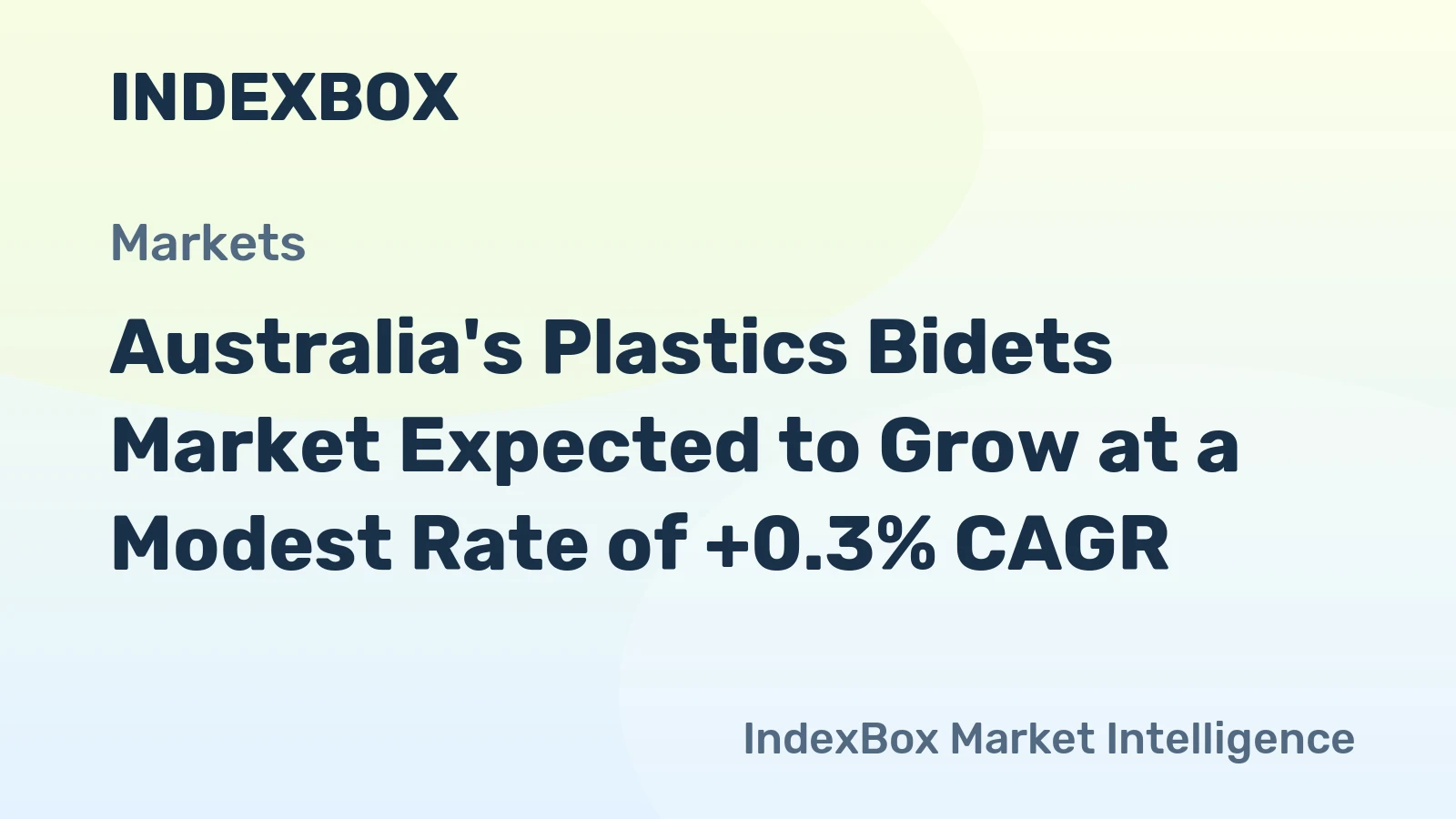 Australia's Plastics Bidets Market Expected to Grow at a Modest Rate of +0.3% CAGR