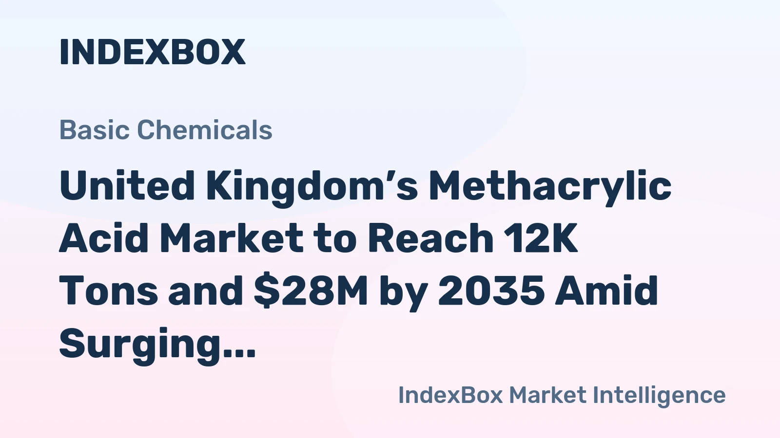 United Kingdom’s Methacrylic Acid Market to Reach 12K Tons and $28M by 2035 Amid Surging Imports and Declining Production