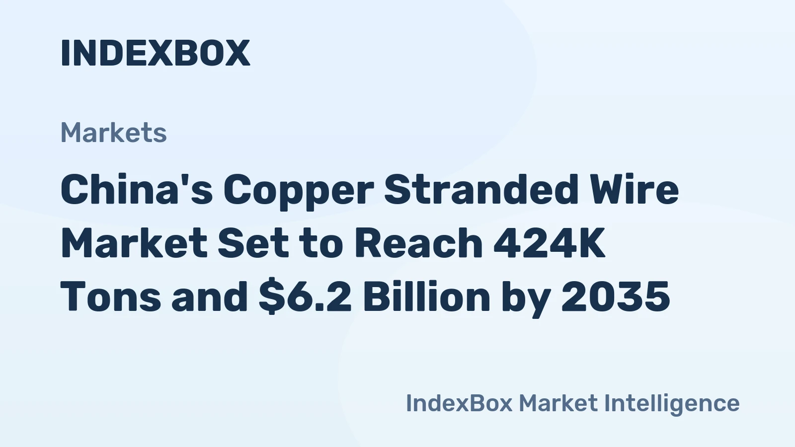 China's Copper Stranded Wire Market Set to Reach 424K Tons and $6.2 Billion by 2035
