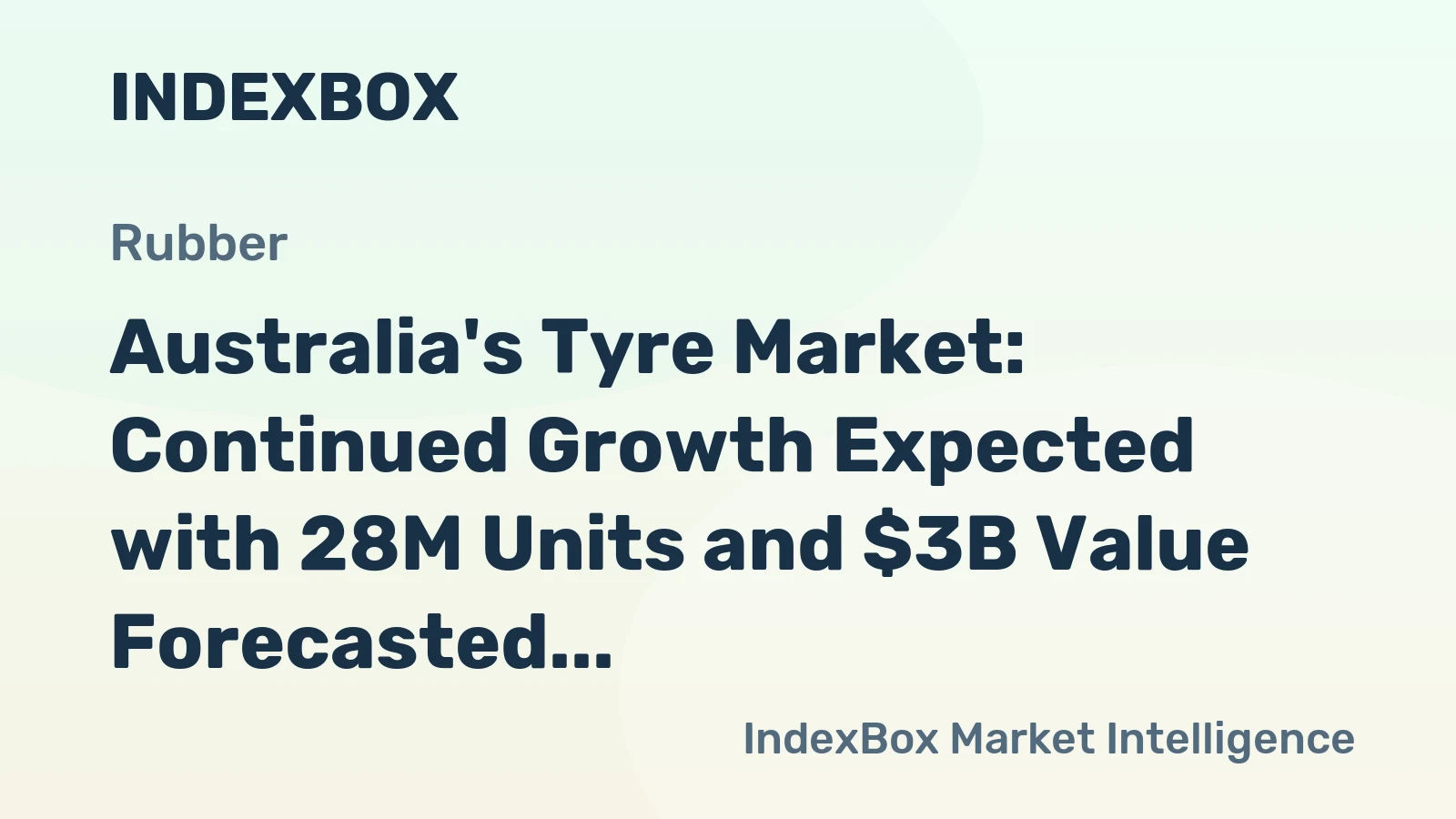Australia's Tyre Market: Continued Growth Expected with 28M Units and $3B Value Forecasted by 2035