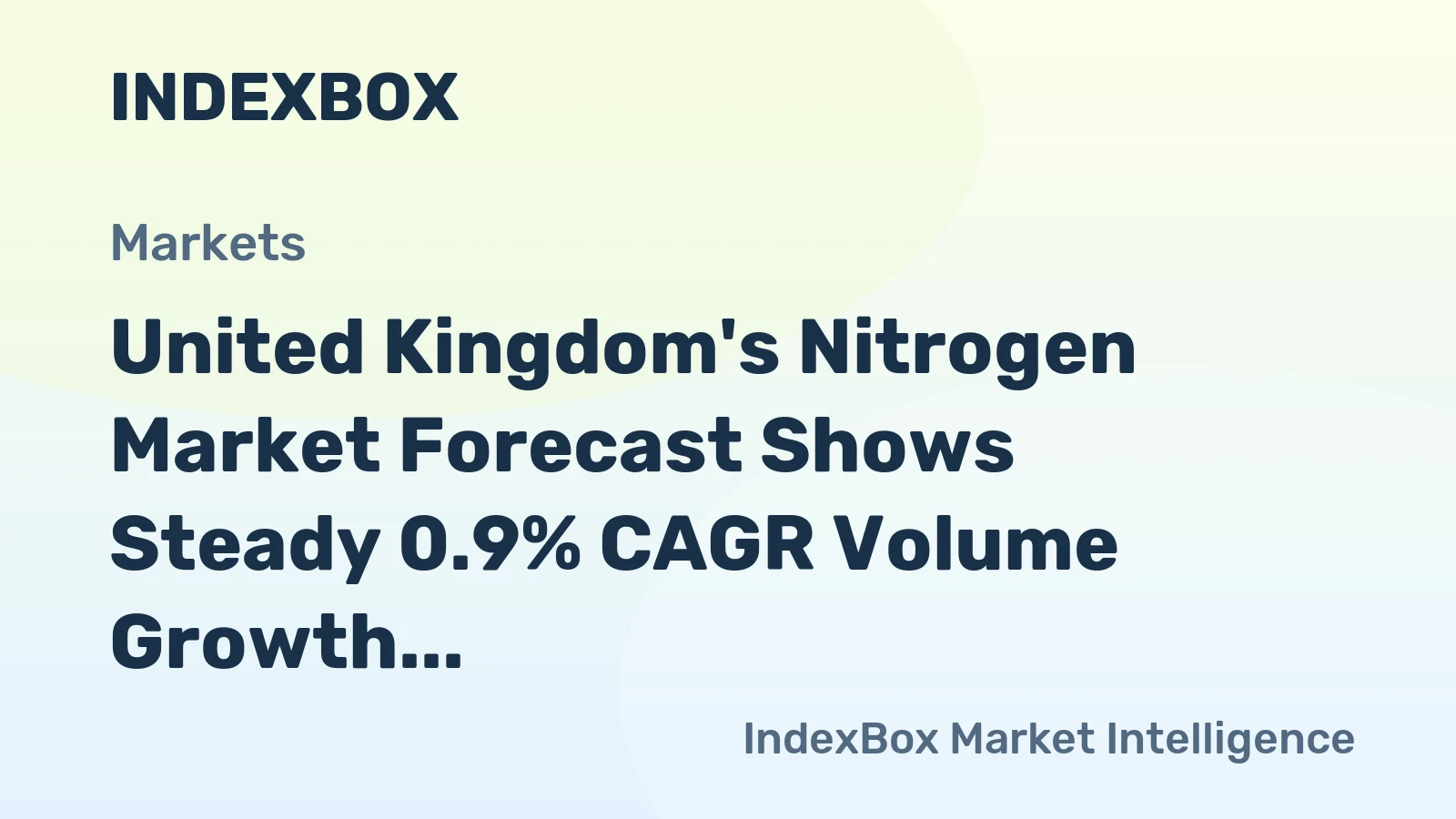 United Kingdom's Nitrogen Market Forecast Shows Steady 0.9% CAGR Volume Growth Through 2035