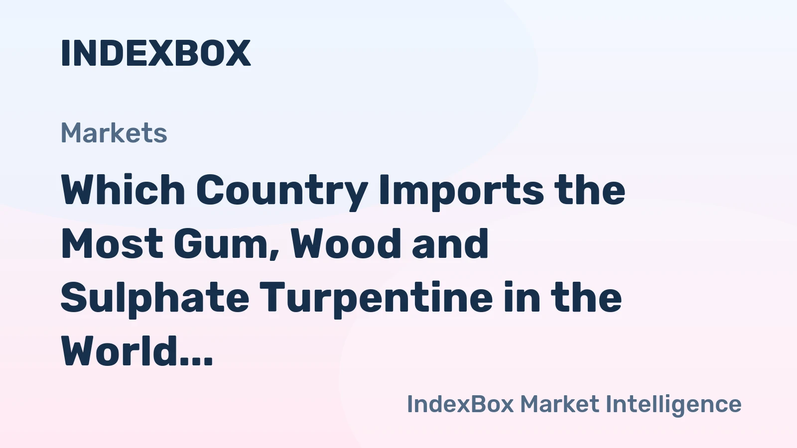 Which Country Imports the Most Gum, Wood and Sulphate Turpentine in the World?