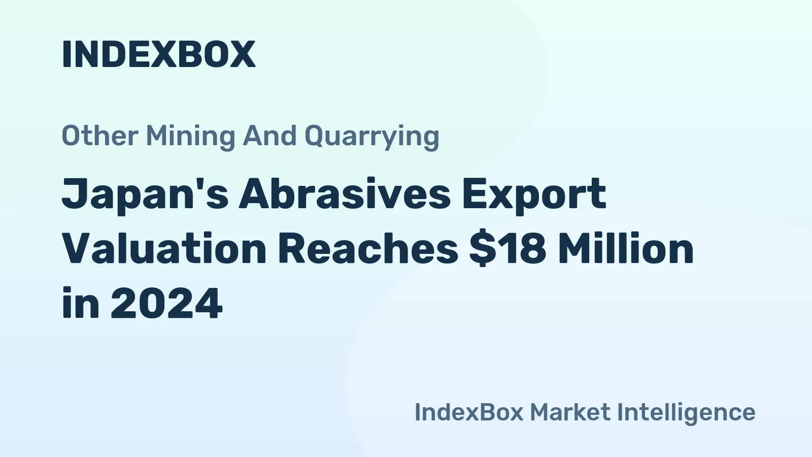 Japan's Abrasives Export Valuation Reaches $18 Million in 2024