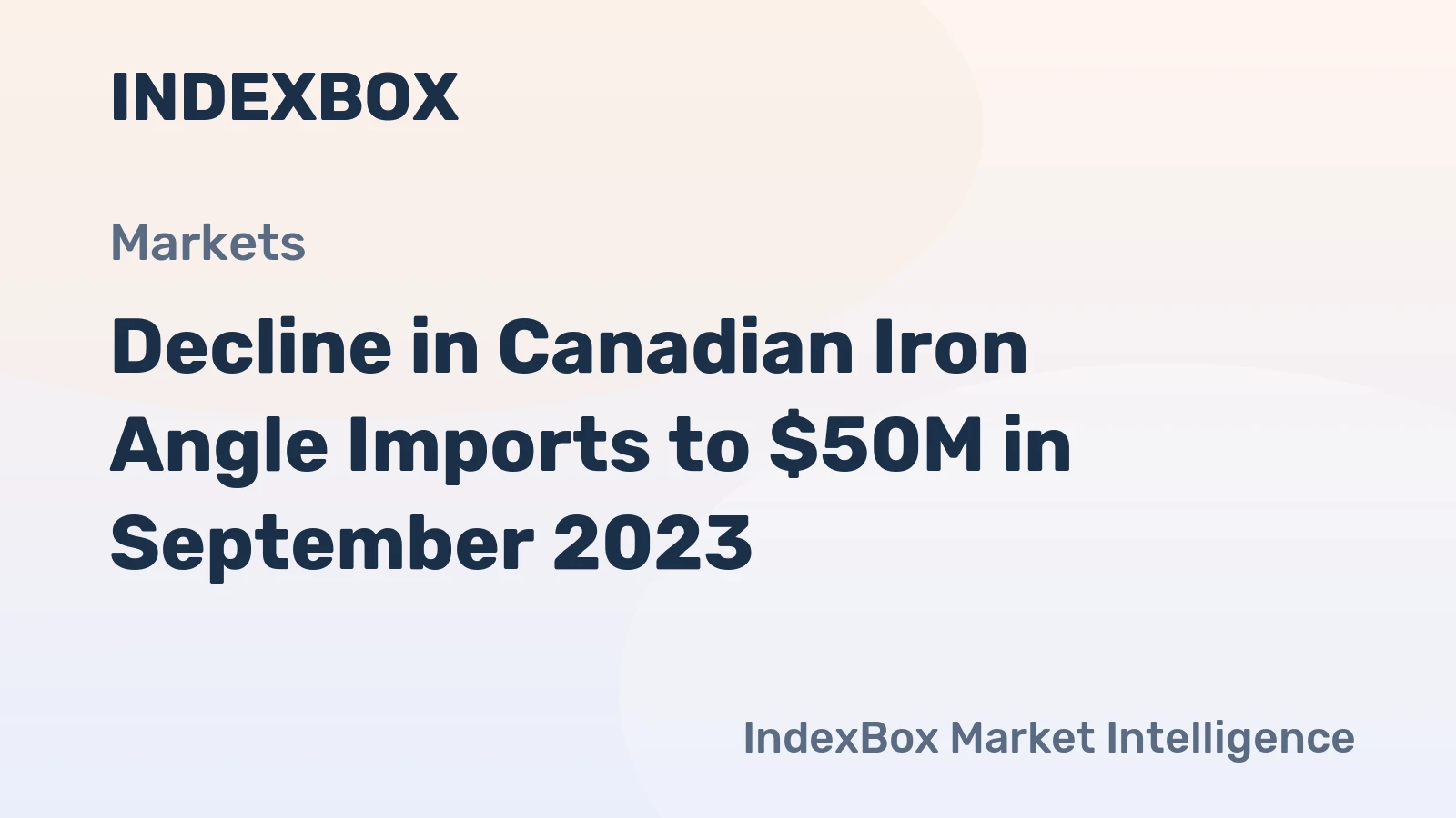 Decline in Canadian Iron Angle Imports to $50M in September 2023