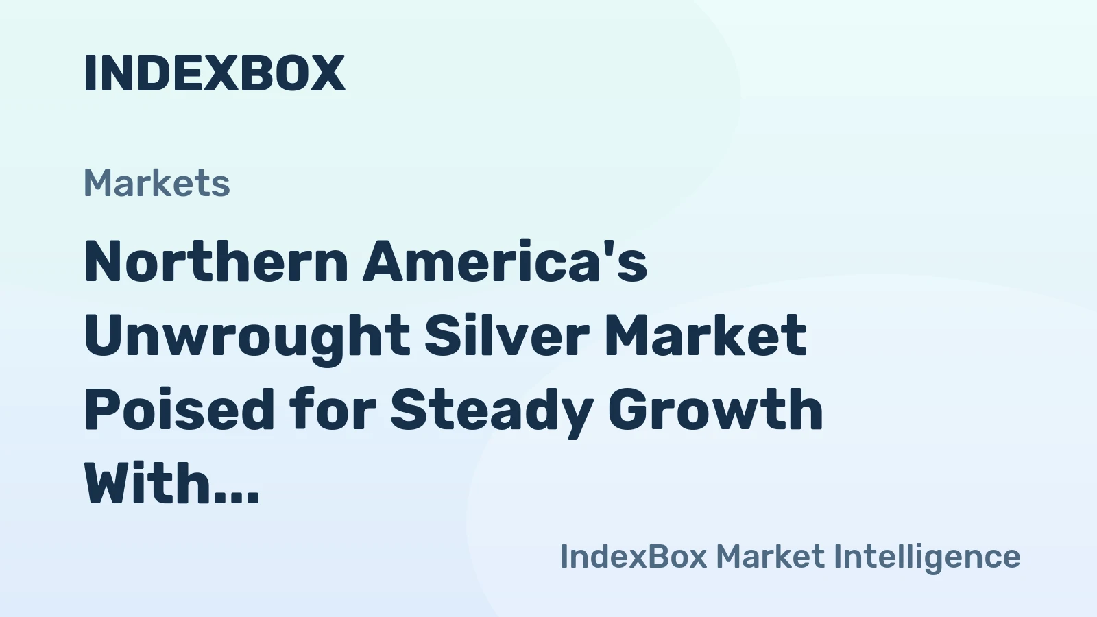 Northern America's Unwrought Silver Market Poised for Steady Growth With a 2.5% CAGR in Value Through 2035