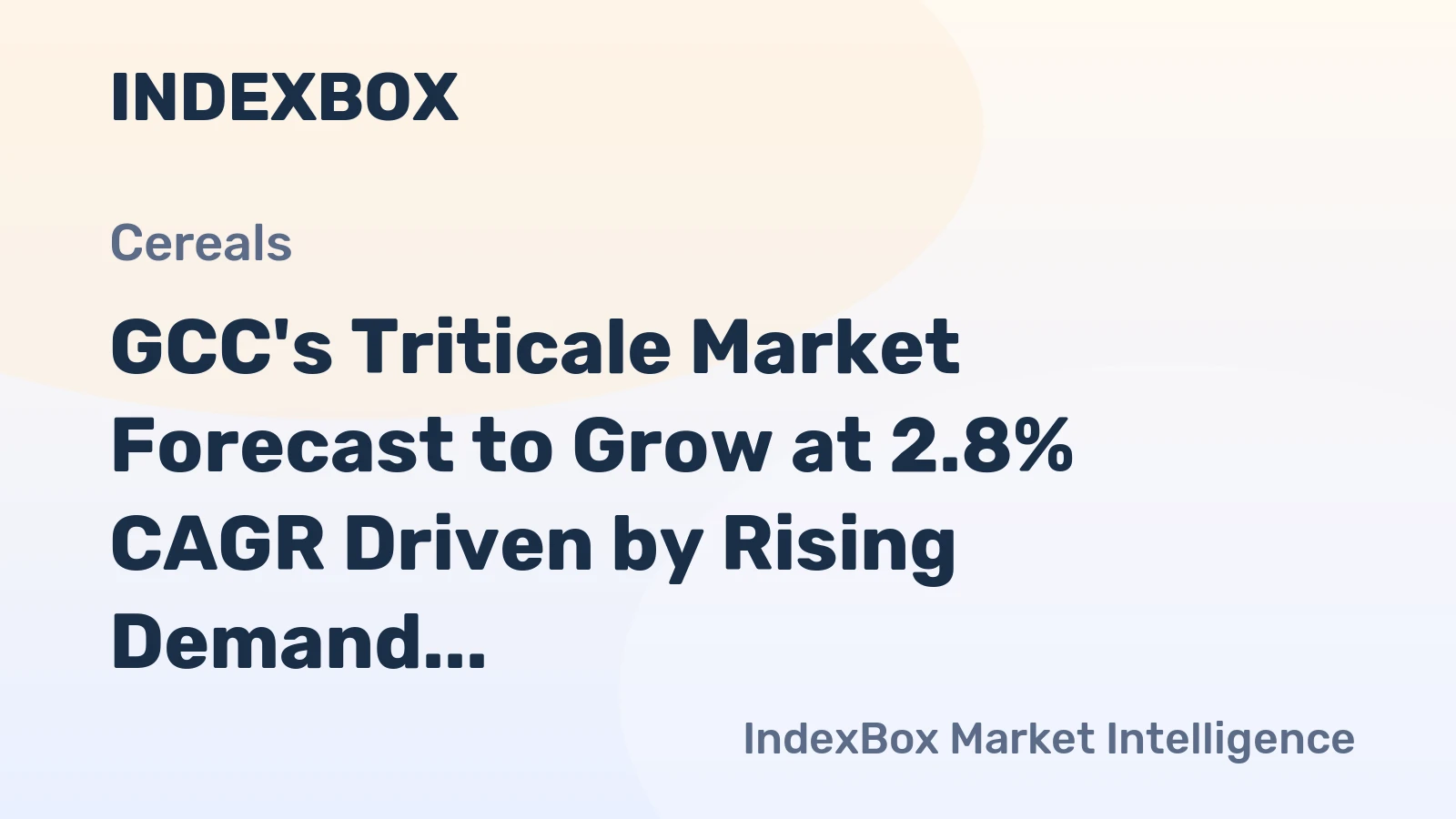 GCC's Triticale Market Forecast to Grow at 2.8% CAGR Driven by Rising Demand