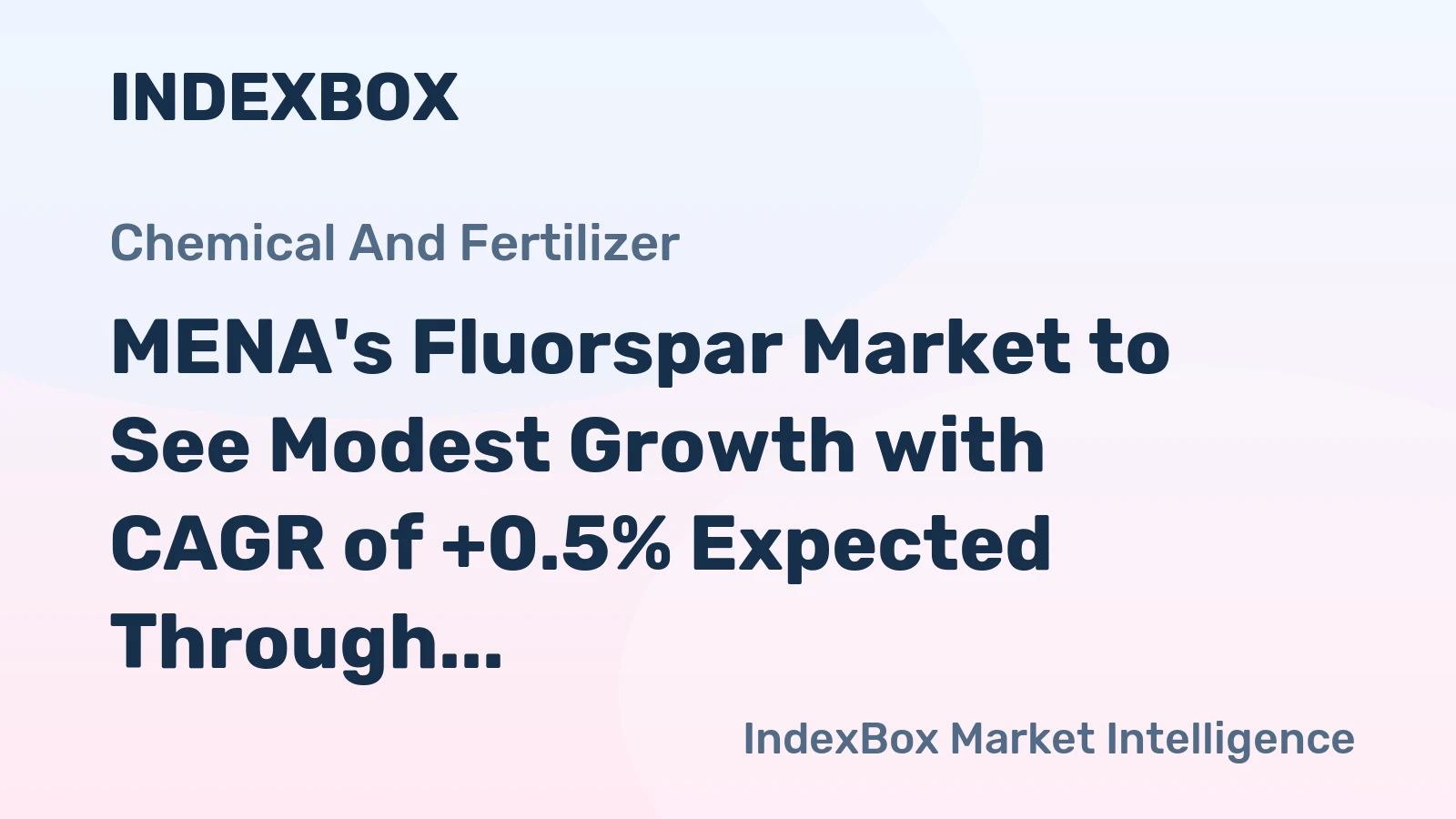 MENA's Fluorspar Market to See Modest Growth with CAGR of +0.5% Expected Through 2035