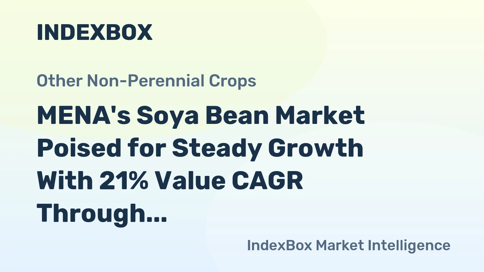 MENA's Soya Bean Market Poised for Steady Growth With 21% Value CAGR Through 2035