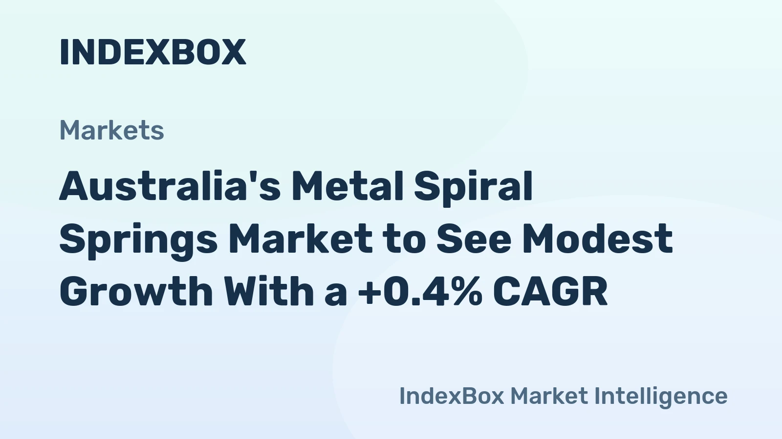 Australia's Metal Spiral Springs Market to See Modest Growth With a +0.4% CAGR