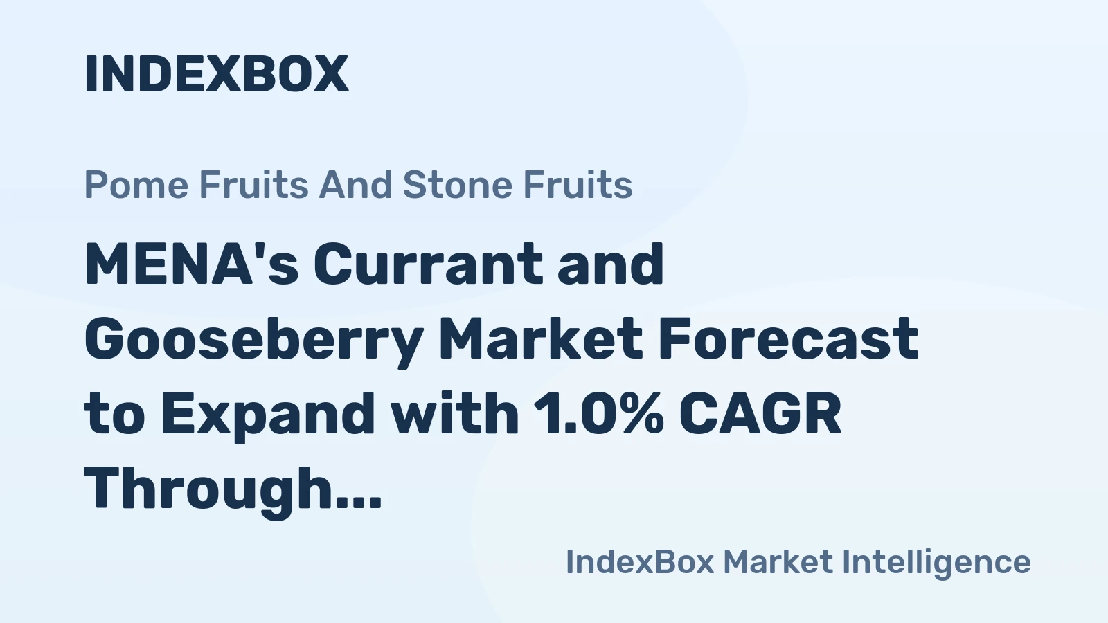 MENA's Currant and Gooseberry Market Forecast to Expand with 1.0% CAGR Through 2035