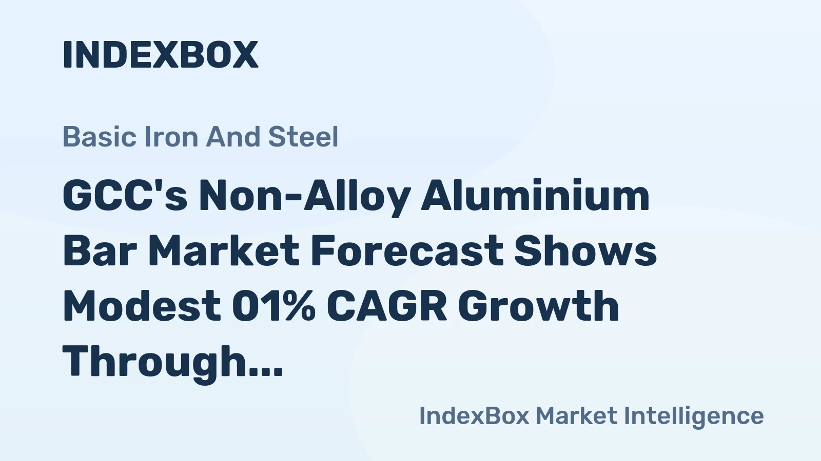 GCC's Non-Alloy Aluminium Bar Market Forecast Shows Modest 01% CAGR Growth Through 2035