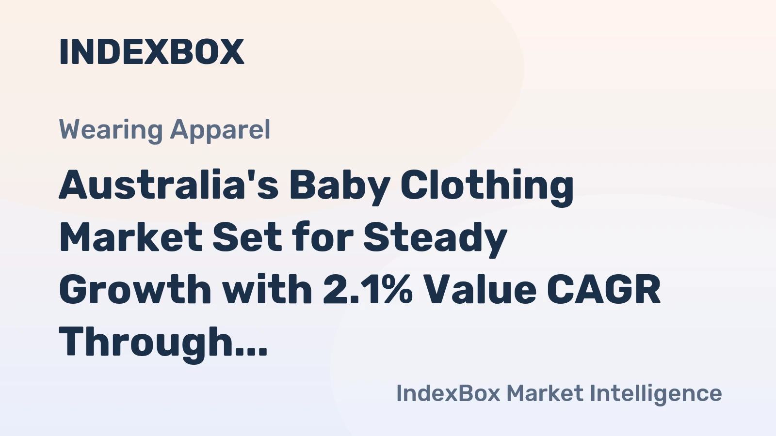 Australia's Baby Clothing Market Set for Steady Growth with 2.1% Value CAGR Through 2035